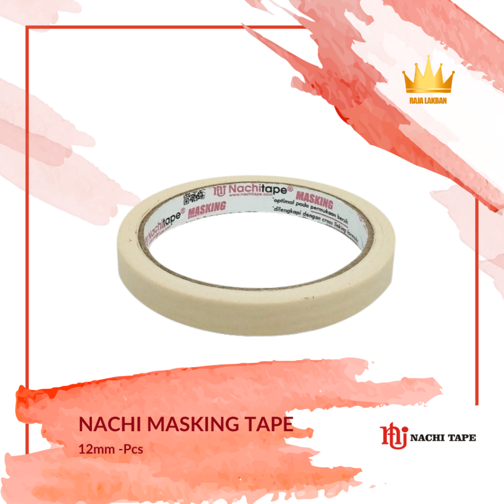 Jual Masking Nachi / Lakban Kertas Nachi 12 mm - 1 Roll | Shopee Indonesia