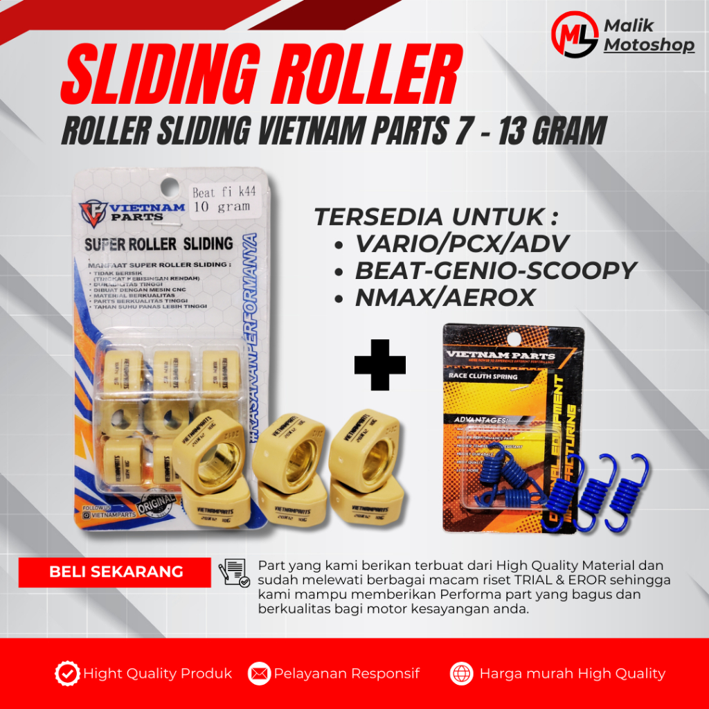 Jual SUPER ROLLER SLIDING FREE PER SENTRI SLIDING ROLLER VIETNAM VARIO ...