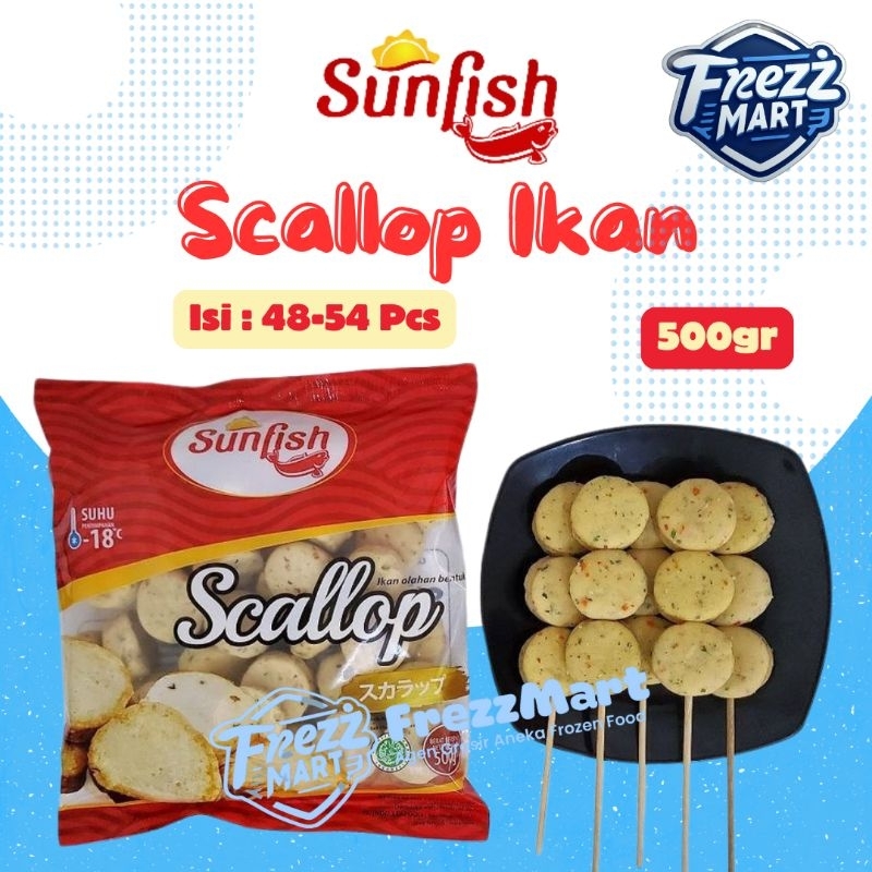 Jual SunFish Fish Scallop 500gr Olahan Ikan Beku Frozen Food | Shopee ...