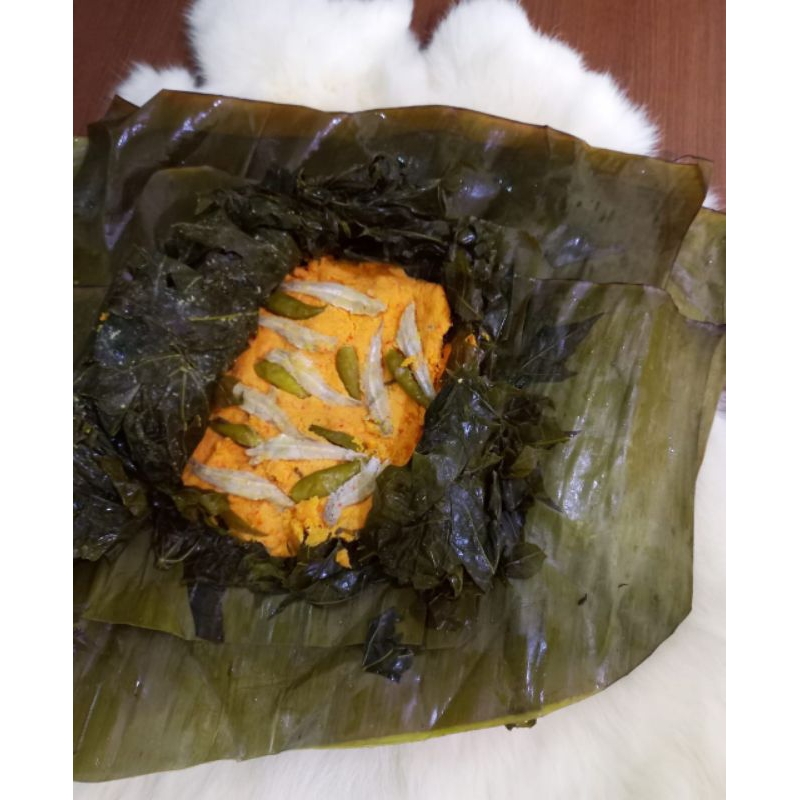 Jual PALAI BADA PADANG PEPES DAUN SINGKONG IKAN TERI PEPES IKAN TERI ...