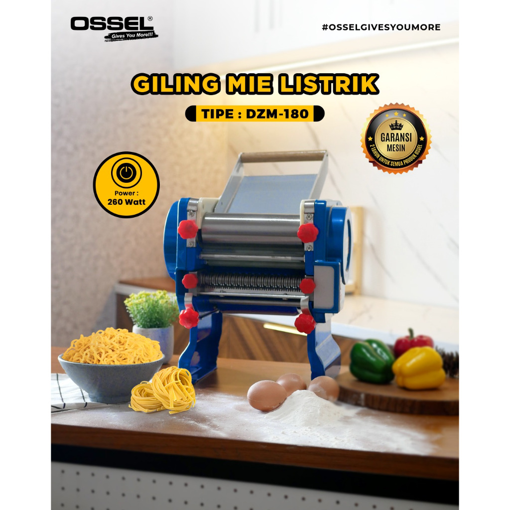 Jual OSSEL GILING MIE LISTRIK OSSEL TYPE DZM-180 OSSEL CETAK PANGSIT ...