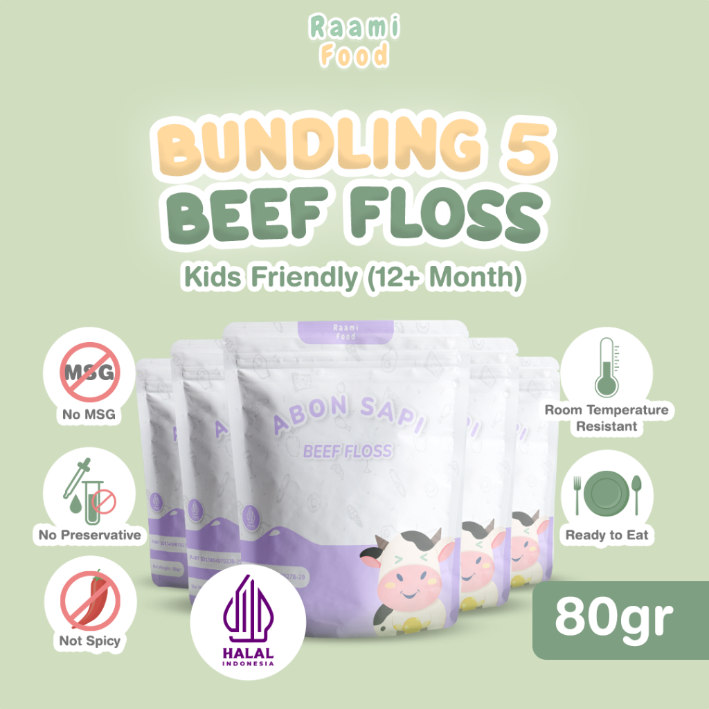 Jual Raami Food Abon Sapi Anak Premium Penambah Nafsu Makan Tanpa MSG ...