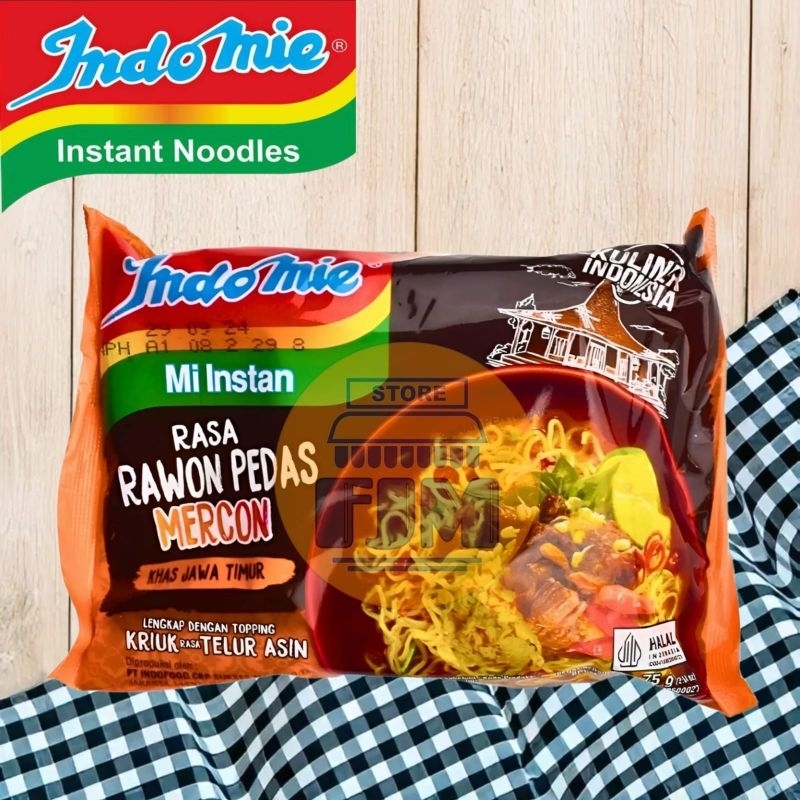 Jual Indomie kuah rasa rawon pedas mercon khas jawa timur | Shopee ...