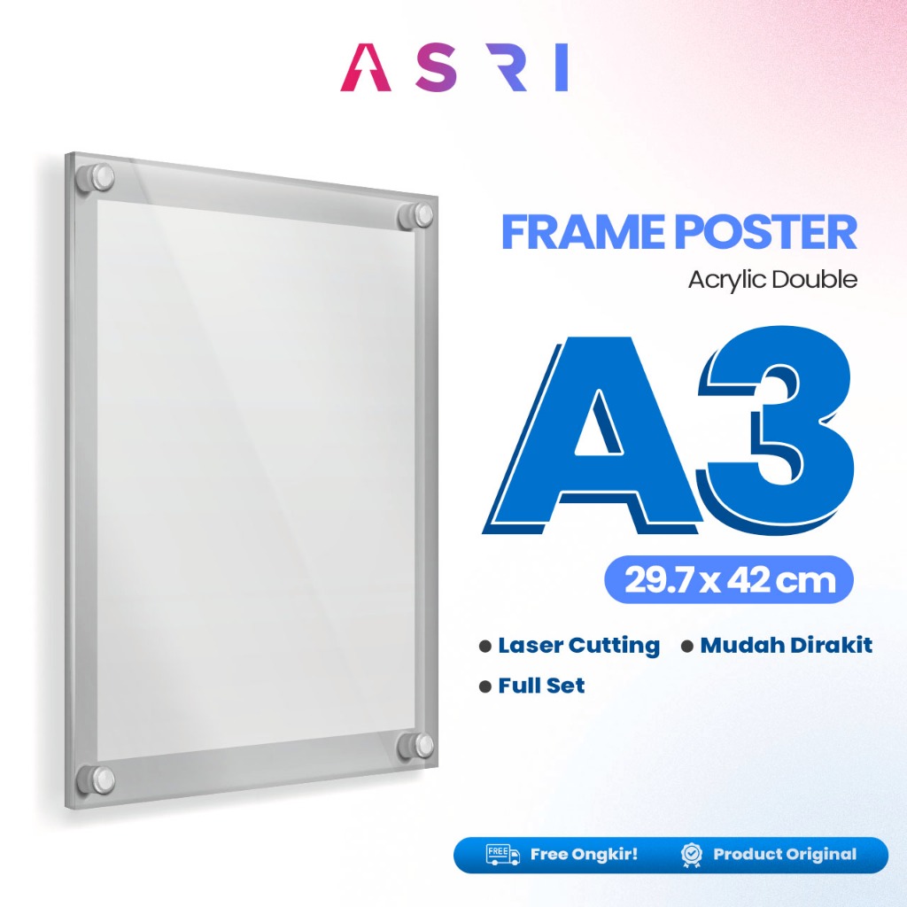 Jual Frame Dinding Akrilik / Bingkai Display Poster Menu Akrilik A3 | Shopee Indonesia