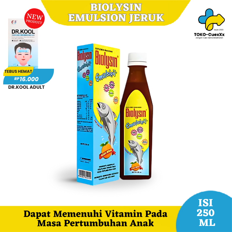 Jual Biolysin Emulsion Syrup Multivitamin Anak Rasa Orange 250ml ...