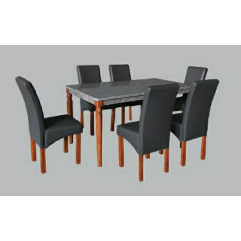 Jual MADISON Meja Makan Kayu Minimalis 6 Kursi 150cm | Shopee Indonesia