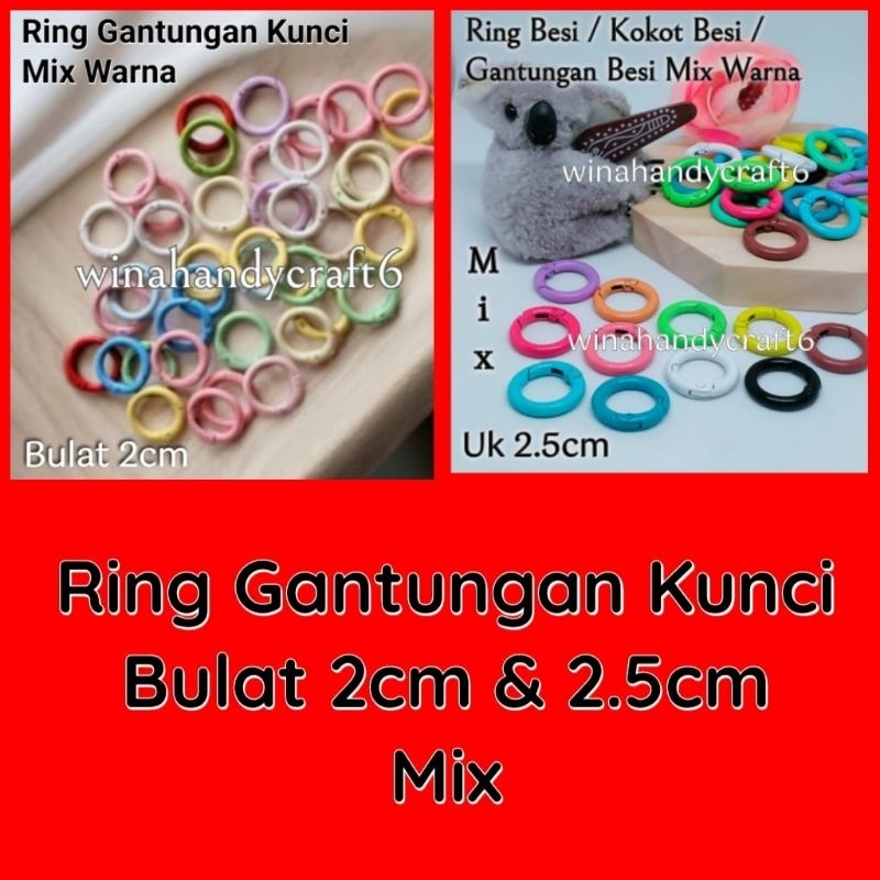 Jual Per bks isi ±10 pcs Ring Besi / Kokot Besi / Gantungan Besi Ukuran ...