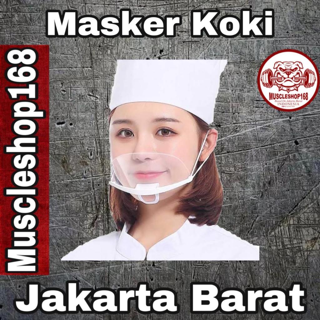 Jual Masker Penutup Mulut Transparant Plastik Mika Penahan Dagu Air Liur Masker Koki Restoran ...