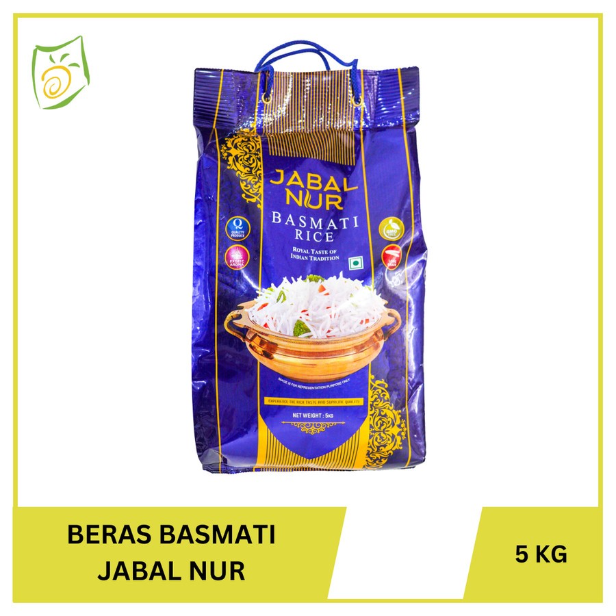 Jual Beras Basmati 5Kg - Basmati Rice Jabal Nur kemasan 5Kg | Shopee ...