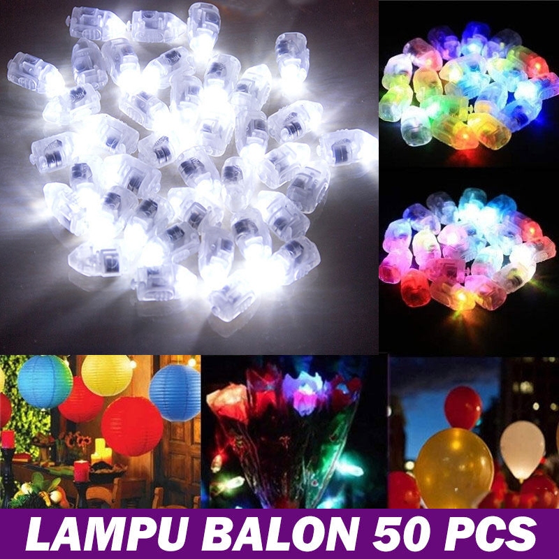 Jual Lampu LED 50Pc Balon Multifungsi Dekorasi Surprise Unik Ballon ...