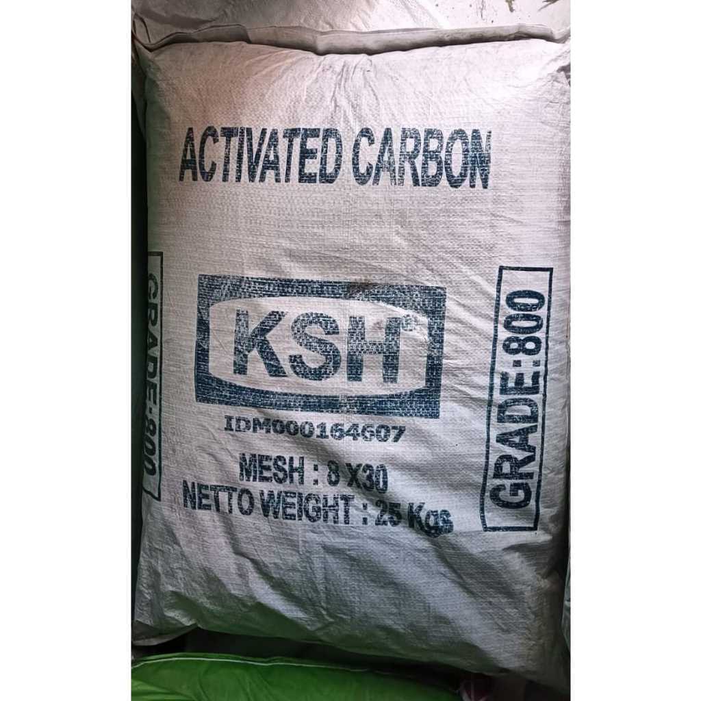 Jual Carbon Aktip KSH Mesh 8x30 Grade 800 ukuran 25kg | Shopee Indonesia