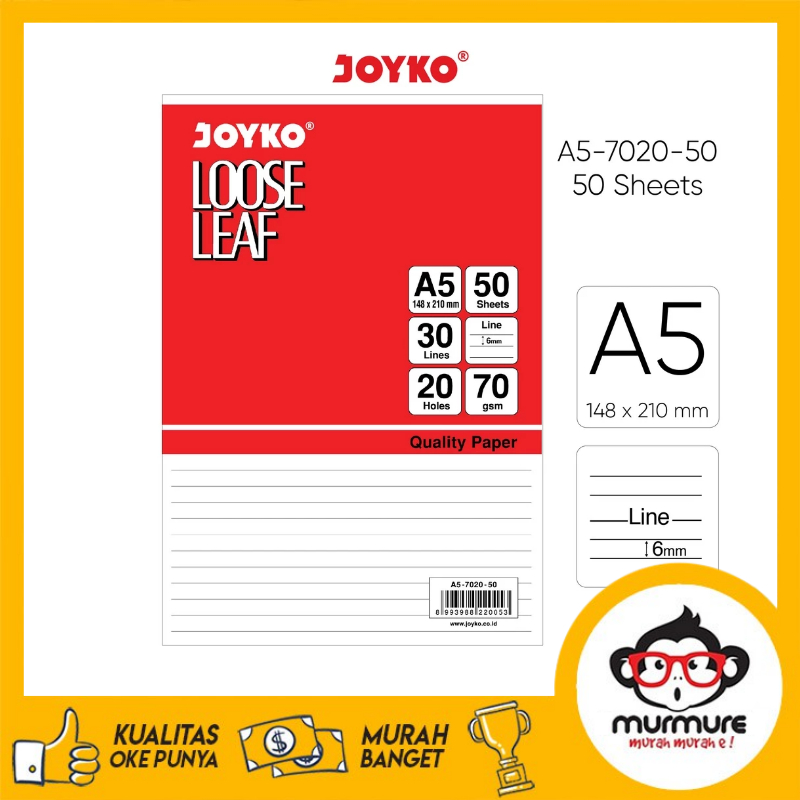 Jual MURMURE I JOYKO LOOSE LEAF A5-7020 (50 S) - 50 LEMBAR | Shopee Indonesia