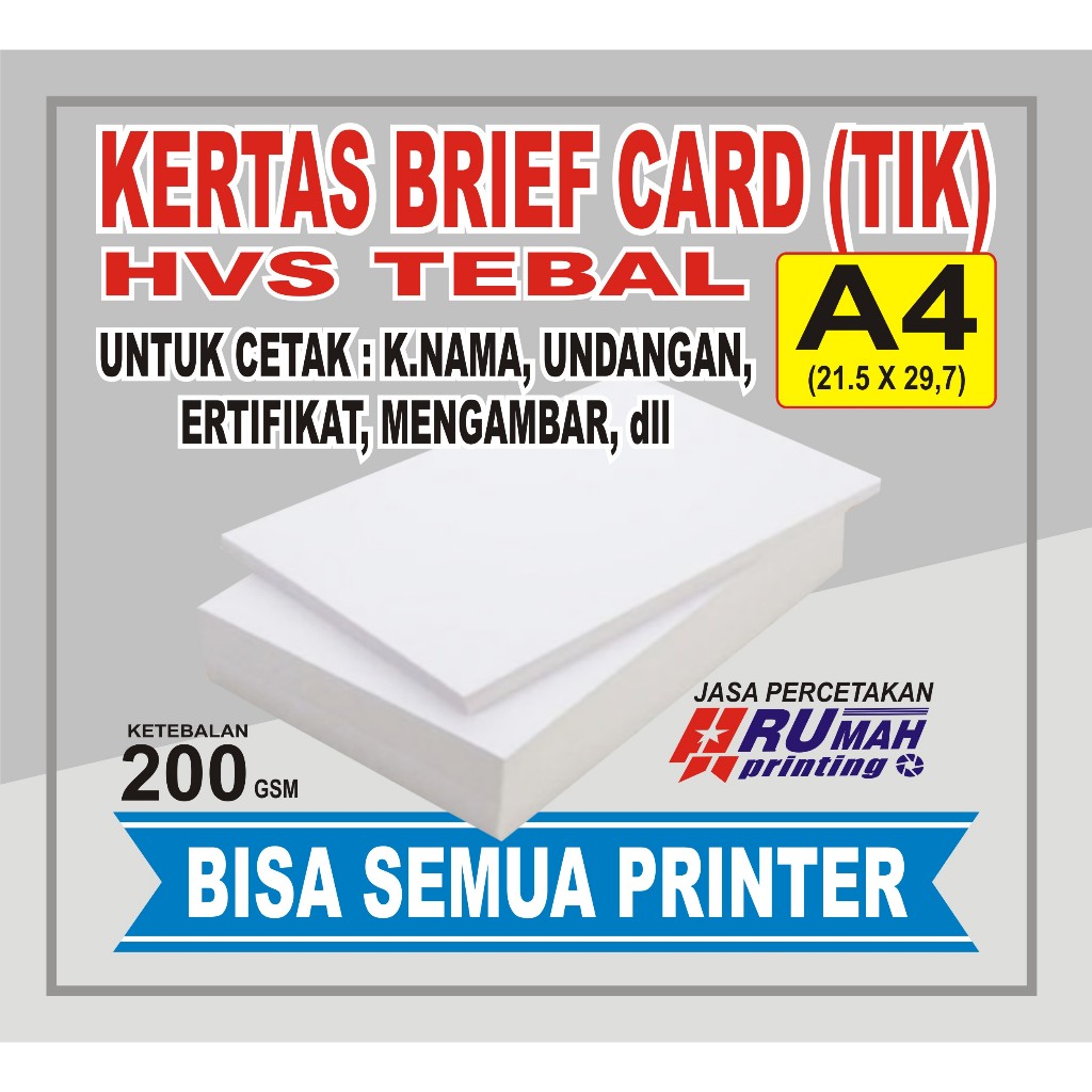 Jual Kertas Brief card/BC/Tik 200 gsm isi 50&20 lembar | Shopee Indonesia