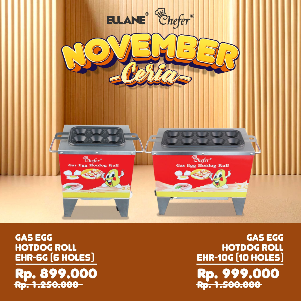 Jual MESIN SOSTEL CHEFER GAS EGG HOTDOG ROLL - 10 LUBANG | Shopee Indonesia