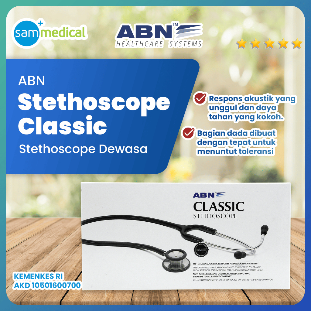 Jual ABN Classic Stethoscope Dewasa / Stetoskop Adult / Alat Periksa ...