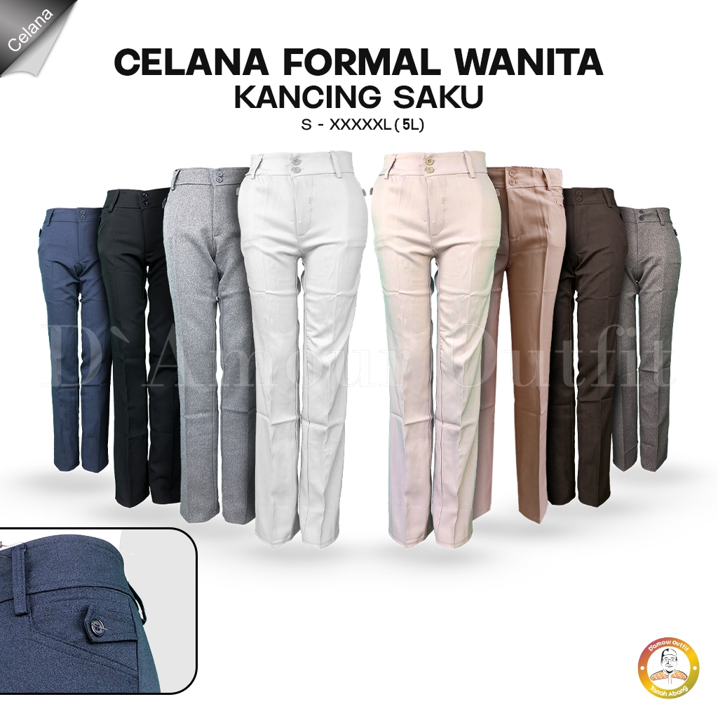 Jual Damour outfit Celana Kerja Panjang Wanita Kantor Kuliah Sekolah ...