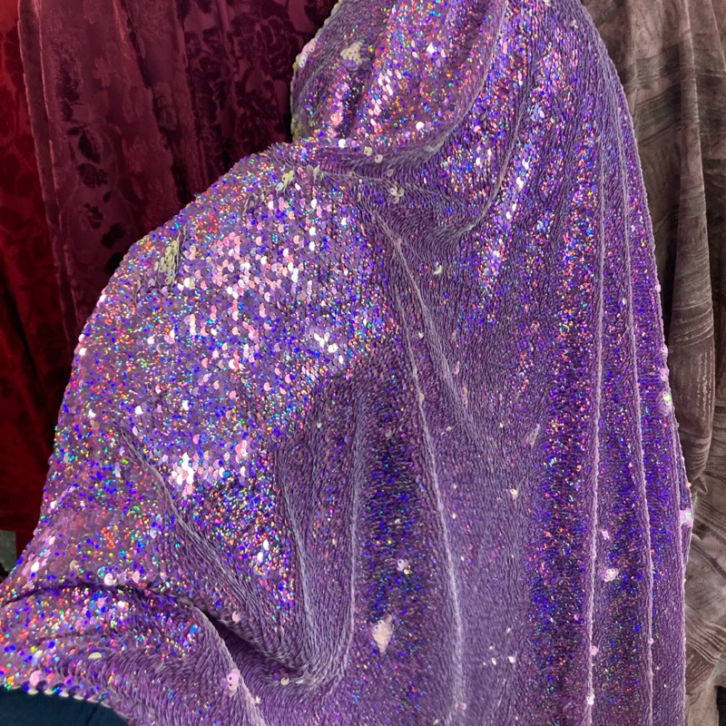 Jual kain seribu payet kain sequin gradasi import garment | Shopee ...