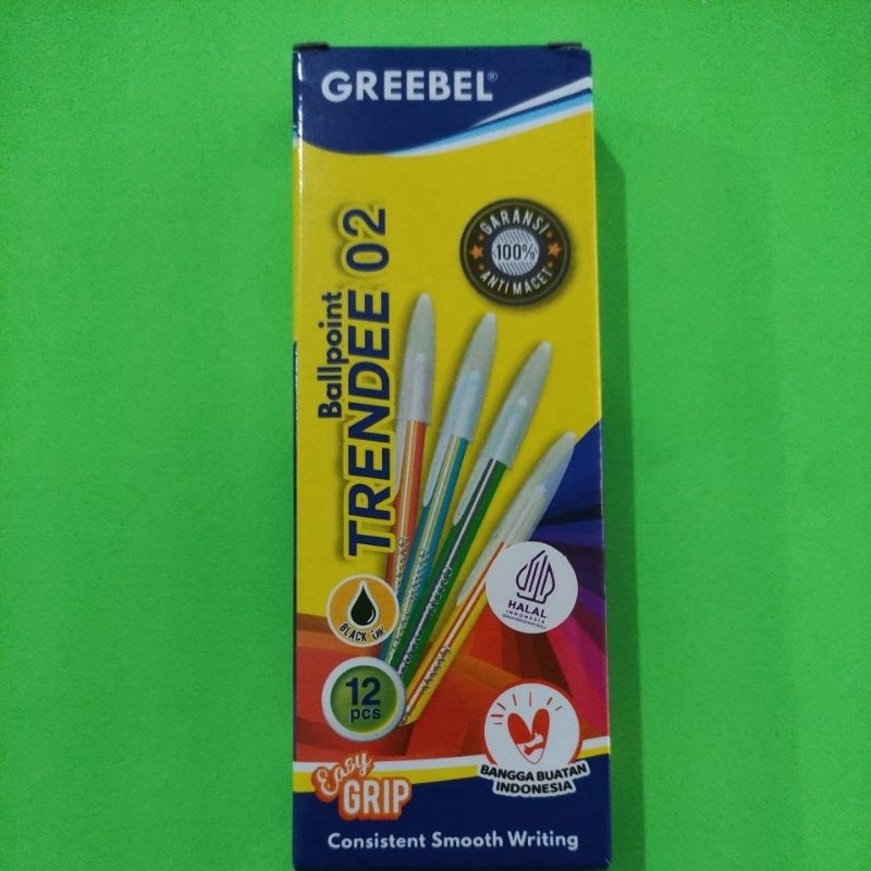 Jual Pulpen Ballpoint Greebel Trendee 02 Kemasan per Lusin ( Isi 12 Pcs ...