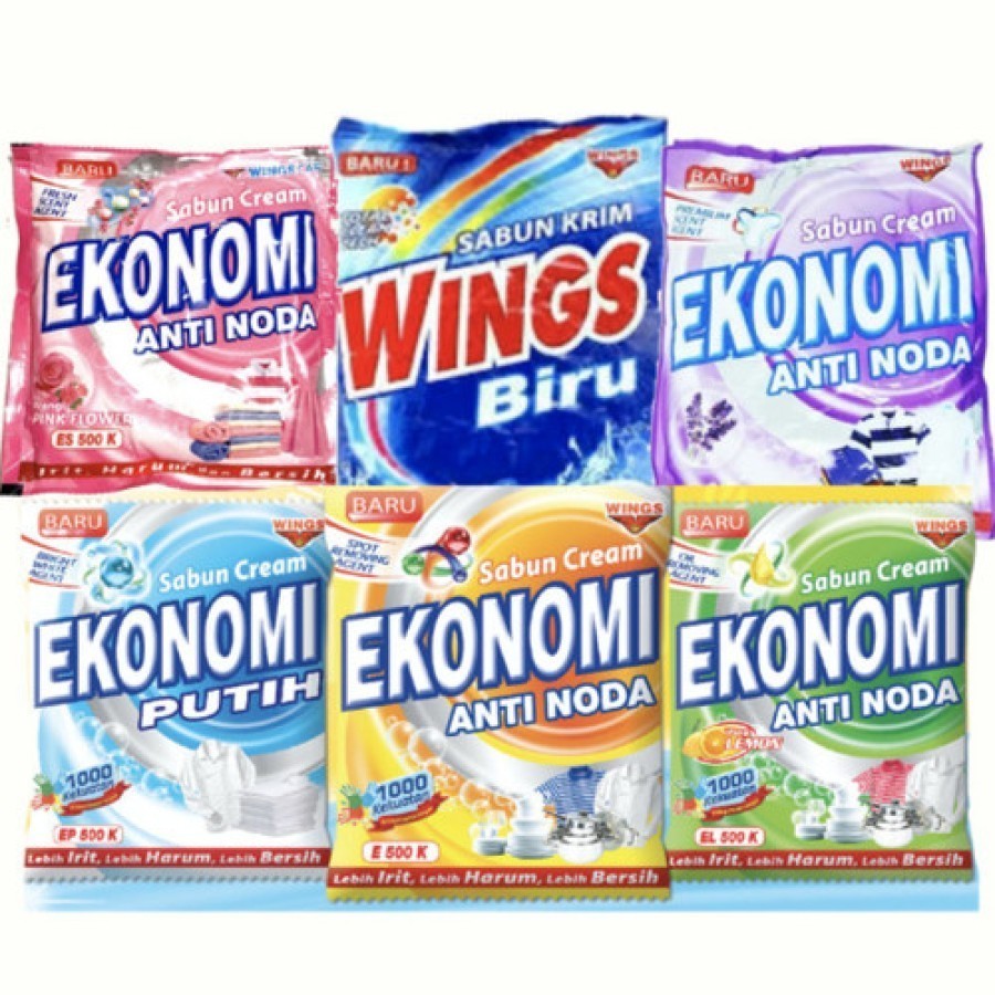 Jual SABUN EKONOMI CREAM ANTI NODA 67gr COLEK WINGS BIRU DETERJEN LEMON ...