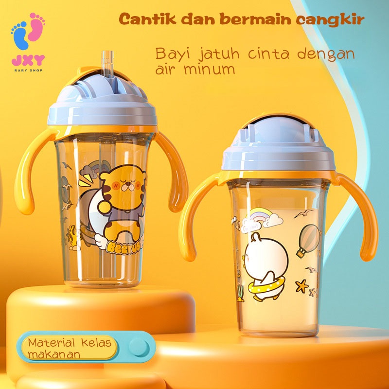 Jual Botol Minum Anak Sekolah Karakter Botol Minum Sedotan Anak 300ML Training Cup Anak Bayi ...