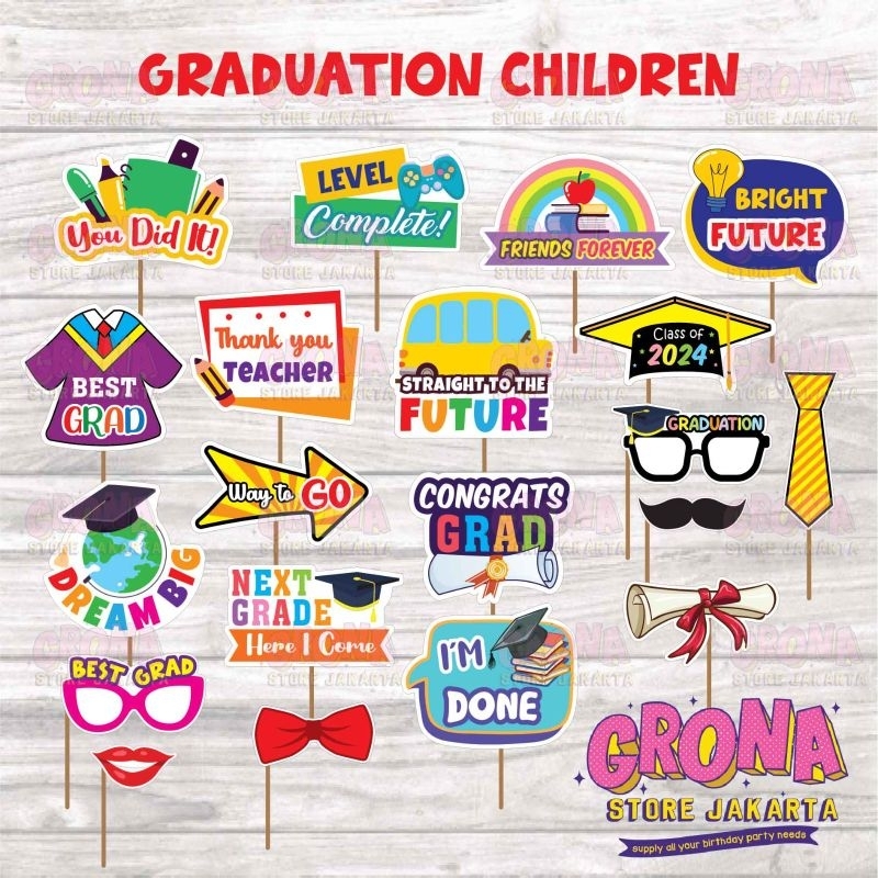 Jual ACC Photobooth Graduation Children / Aksesoris Foto Graduation ...