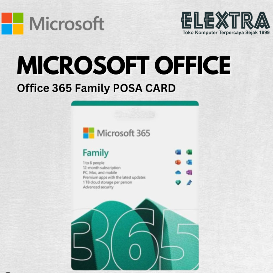 Jual Microsoft Office 365 Family - POSA CARD | Shopee Indonesia