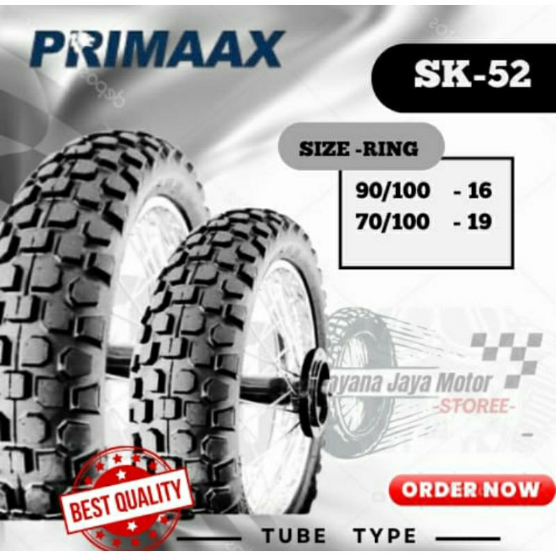 Jual BAN TRAIL/TREL/CROSS SK 52 PRIMAAX RING 19 DAN 16 TERSEDIA UKURAN 90/100-16 70/100-19 TIPE ...