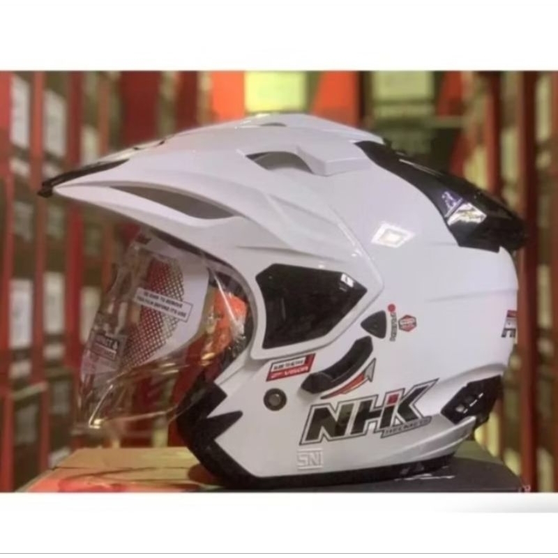 Jual HELM NHK PREDATOR WHITE DAN FULL WARNA ORIGINAL PRODUK | Shopee ...