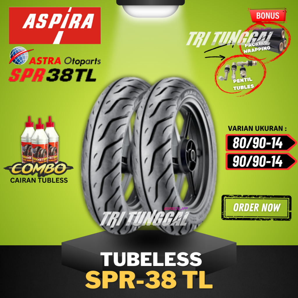 Jual [READY COD] BAN ASPIRA TUBELESS / BAN TUBLES ASPIRA MAXIO SPR38 TL RING 14 / BAN LUAR ...