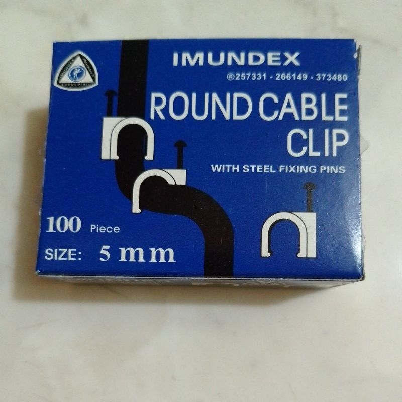 Jual Clem klem kabel Imundex 5 mm. isi 100pcs. Termasuk paku. harga per ...
