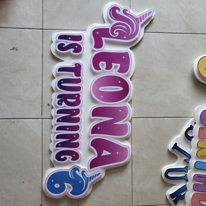 Jual Tulisan Nama Printing Timbul / Custom Nama Double Layer Dekorasi ...