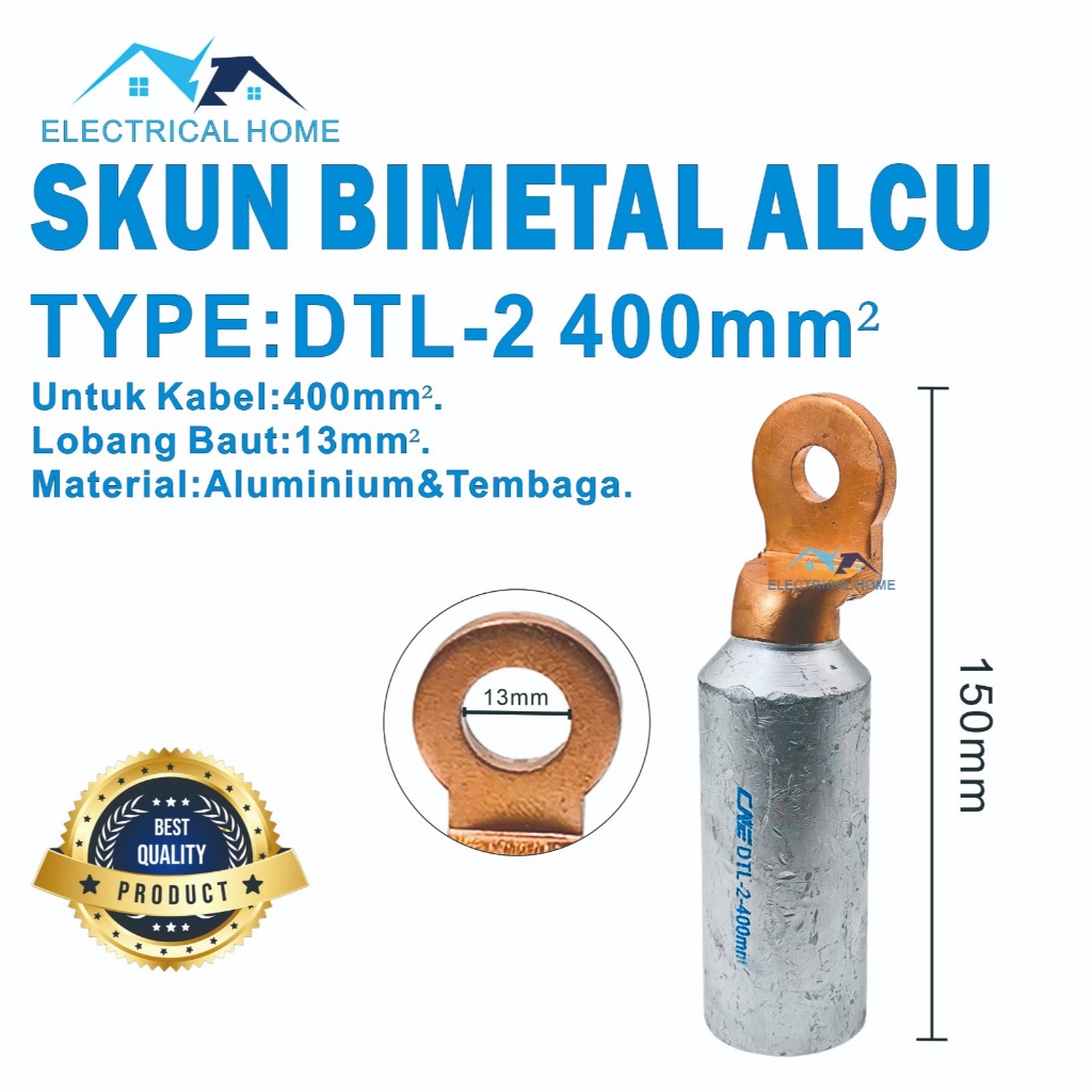 Jual SKUN ALCU Skun Kabel Bimetal ALCU DTL-2 400mm-M13 Best Quality. | Shopee Indonesia