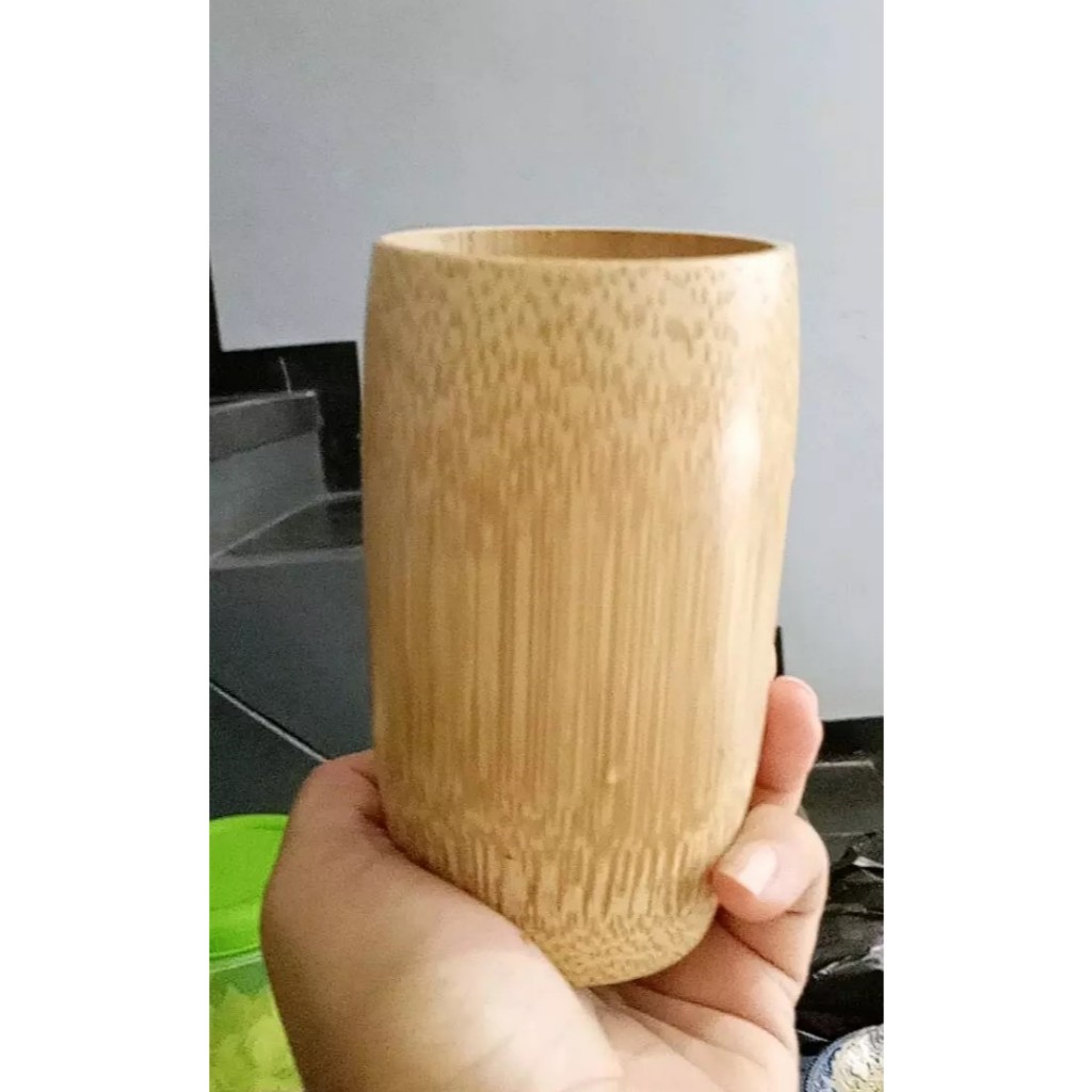 Jual Gelas Cangkir Bambu Asli TANPA GAGANG Unik Kualitas Super Bamboo ...
