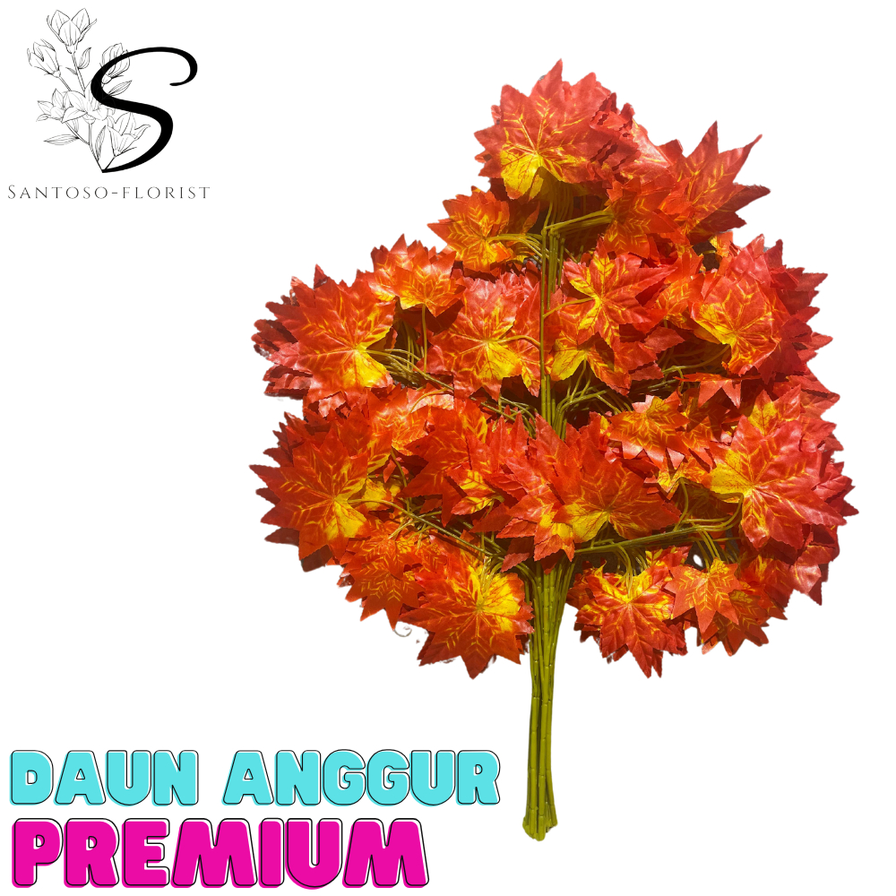 Jual Daun Mapel Bintang 50x60 Plastik Artificial Daun Plastik 12 Pcs 1 ...