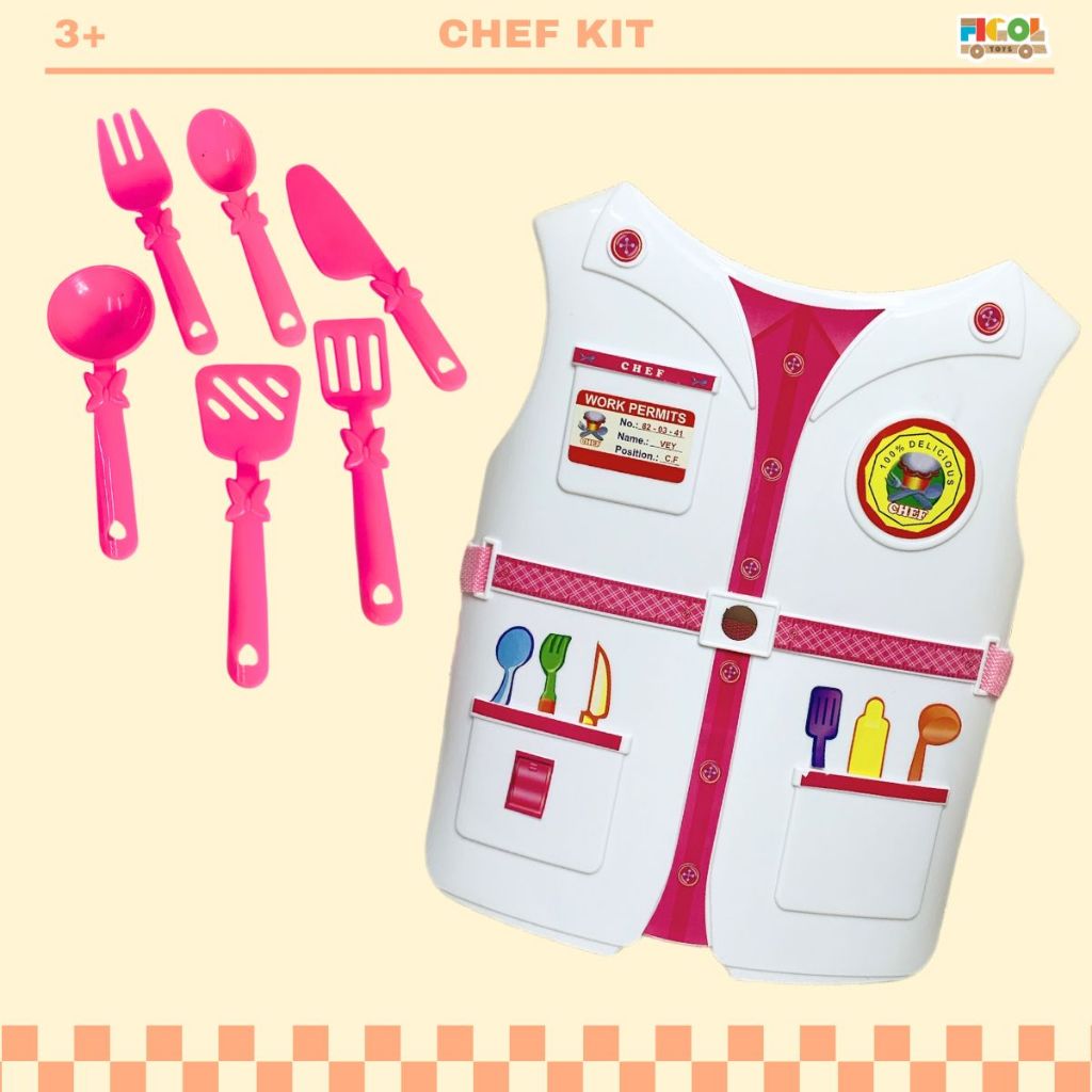 Jual Figoltoys Mainan Masak-Masakan Anak Chef Kit Kostum Chef | Shopee ...