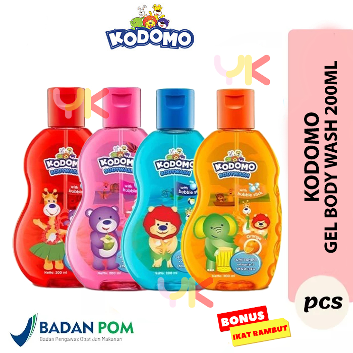 Jual Kodomo Shower Gel Strawberry Cherry Blueberry Orange Botol 200 ml ...