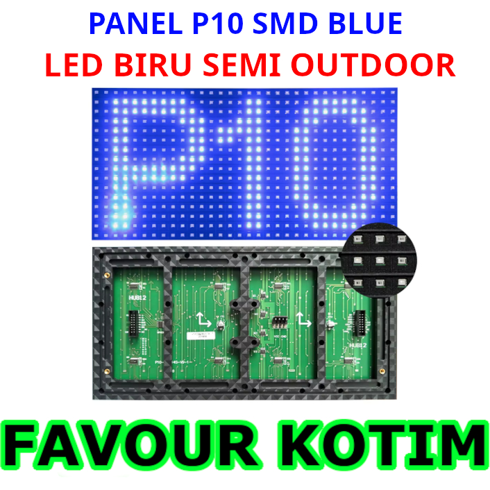 Jual PANEL MODULE MODUL LED P10 RUNNING TEXT BIRU BLUE SMD FVKOTIM ...