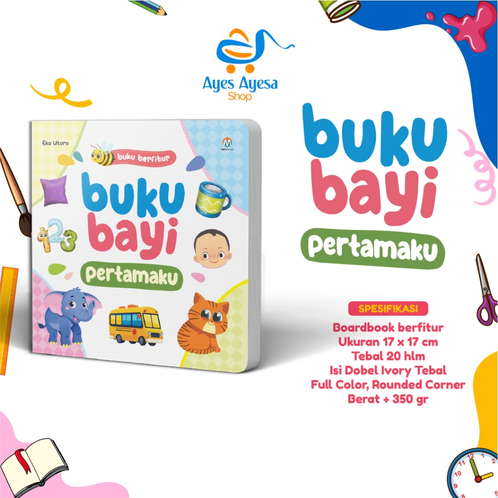 Jual buku bayi 100 kata pertamaku pintar boardbook baby book edukasi anak 0 6 12 Bulan 1 2 3 ...