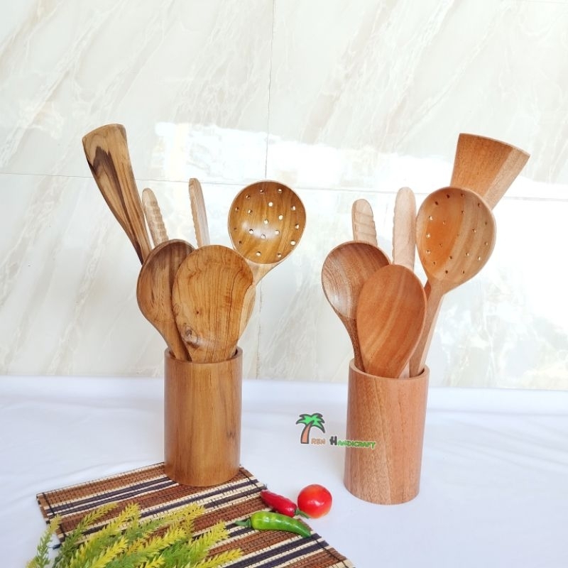 Jual ARENHANDICRAFT Paket peralatan masak kayu | Shopee Indonesia