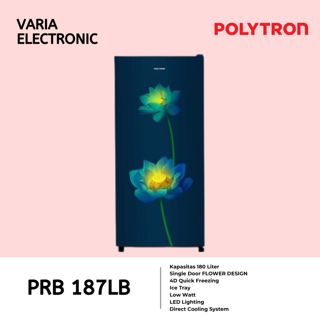 Jual Kulkas 1 Pintu POLYTRON PRB-187LB Kapasitas 180 Liter | Shopee ...