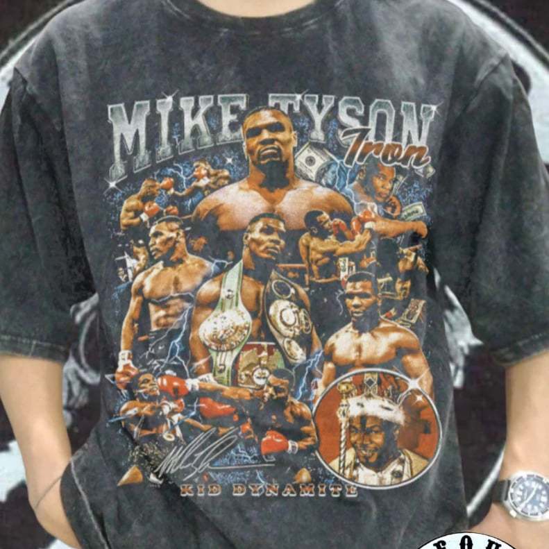 Jual MIKE TYSON BOOTLEG VINTAGE TEE | MIKE TYSON OVERSIZED WASH RAP TEE ...