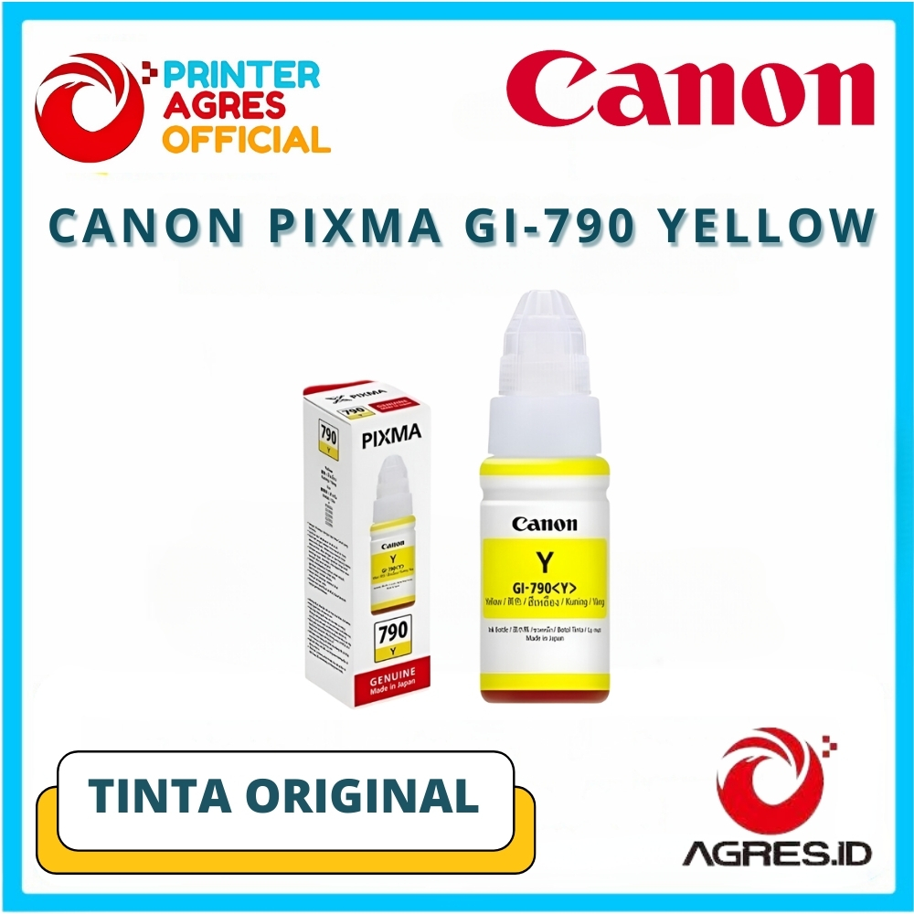 Jual CANON Tinta Printer GI 790 Yellow Colour Warna Original Cartridge ...