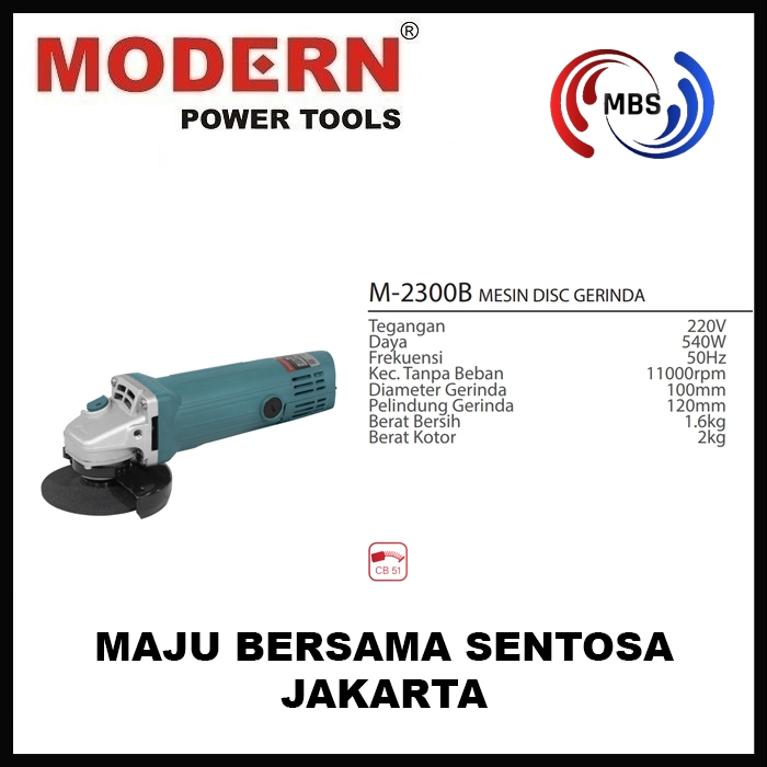 Jual MODERN Mesin Gerinda Listrik Tangan MODERN M-2300 B 4 Inch Angle ...