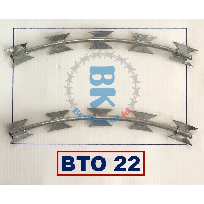 Jual Kawat Silet Galvanis BTO 22 Diameter 45/60/90 | Razor Wire Anti ...