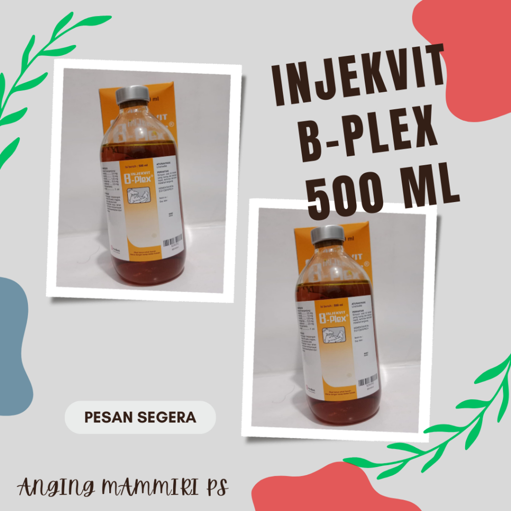 Jual INJEKVIT B-PLEX 500 ML (OBAT untuk Kekurangan vitamin B kompleks ...