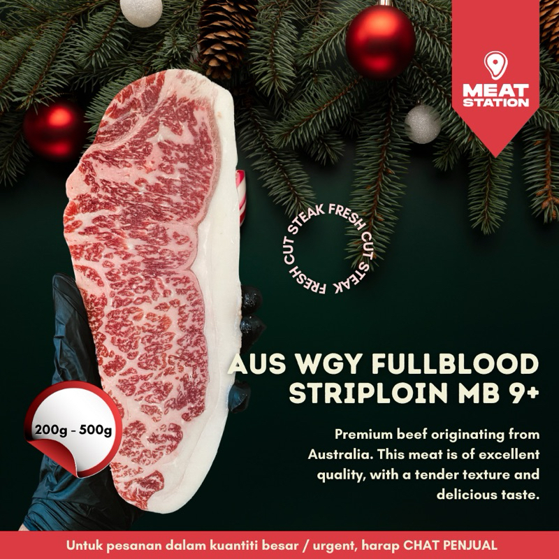 Jual AUS Wagyu Fullblood Sirloin MB 9+ / Beef Steak / Beef Impor ...