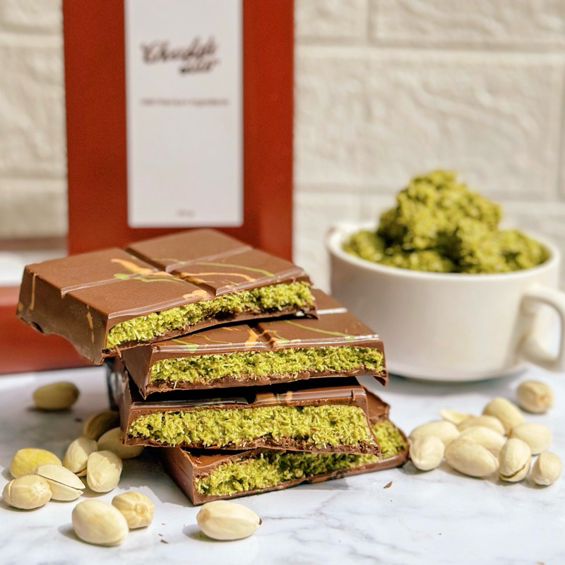 Jual Coklat Dubai Kunafa Pistachio/Almond Filling | Shopee Indonesia