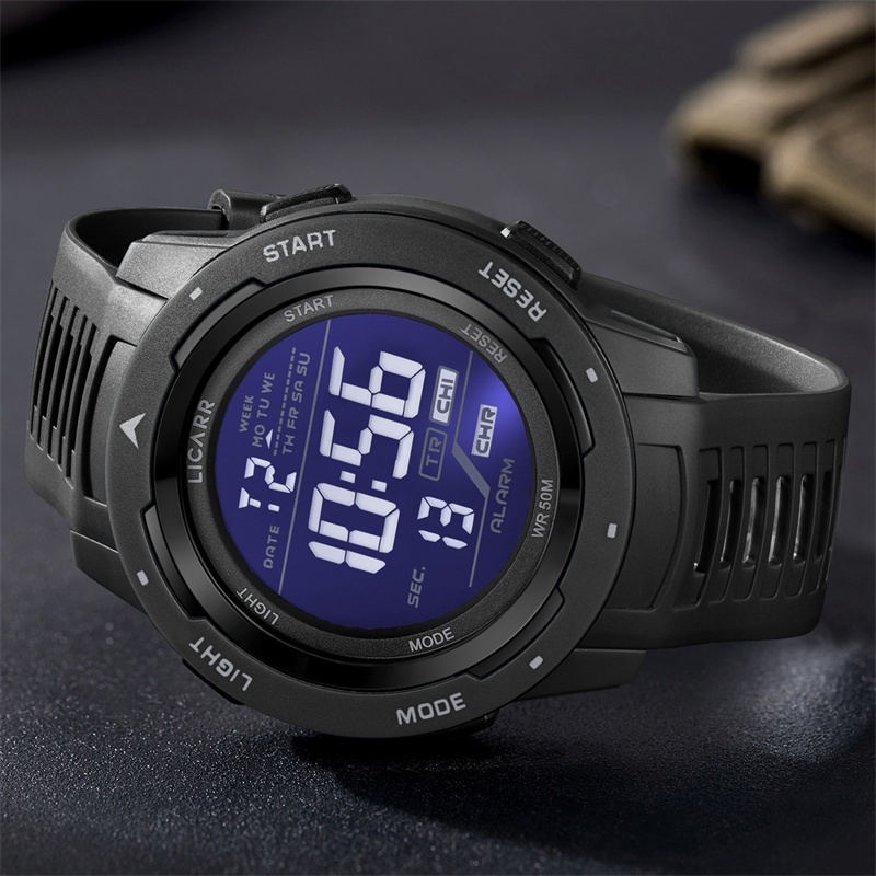 Jual LICARR Jam Tangan Pria Merek Olahraga Digital Anti Air Santai ...