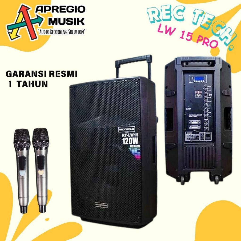 Jual Recording Tech RT LW 15 PRO RT LW15 PRO Speaker Portabel 15 inch ...