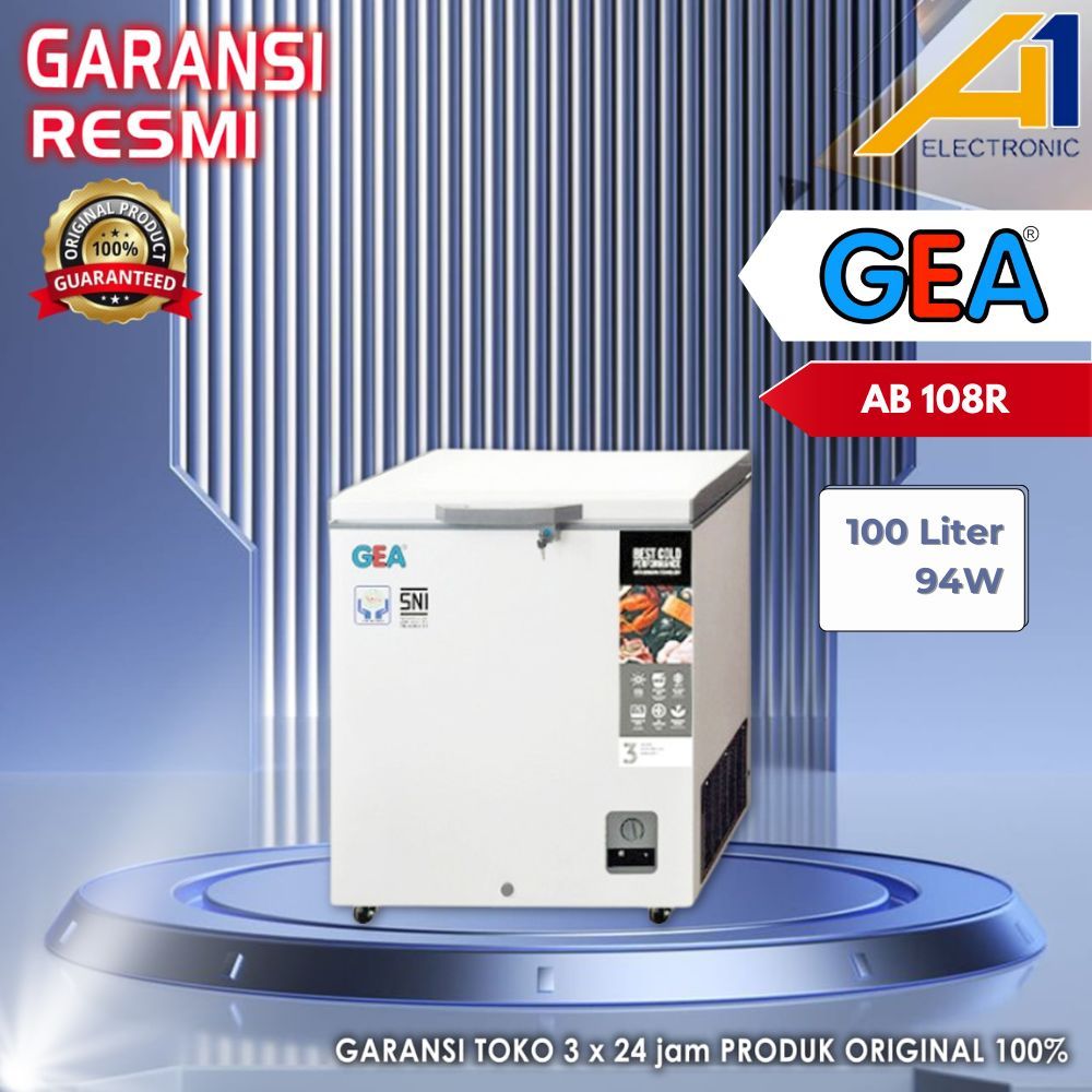 Jual GEA Freezer Box AB108R / AB-108R / AB-108-R , Chest Freezer 100 Liter | Shopee Indonesia